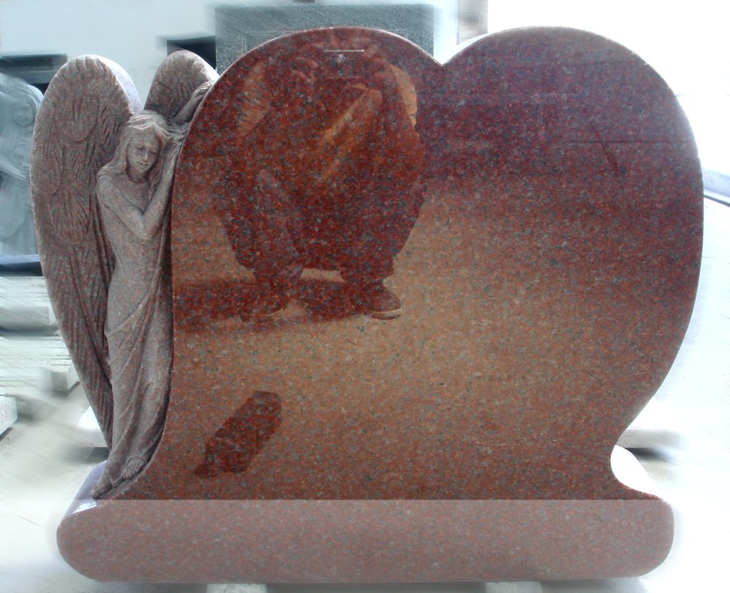 Red Granite Tombstone